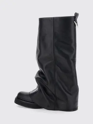 Attico Robin Draped Calf Leather Boots