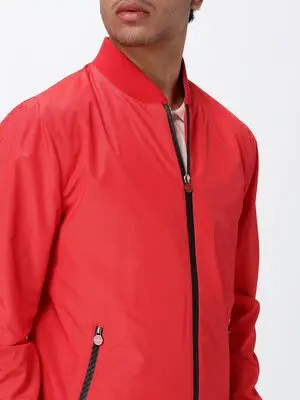Kiton Stretch Technical Fabric Bomber Jacket With Zip Closure