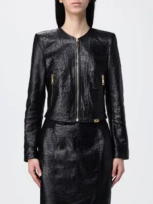 Elisabetta Franchi Leather Jacket - Black