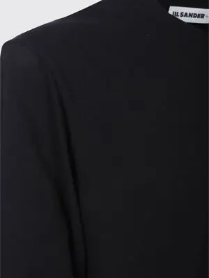 JIL SANDER Long-sleeved Cotton T-shirt With Crew Neck - Black
