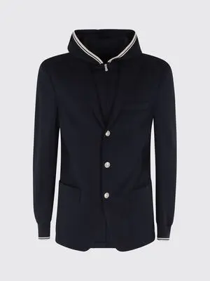 Eleventy Single-breasted Cotton Blazer - Blue
