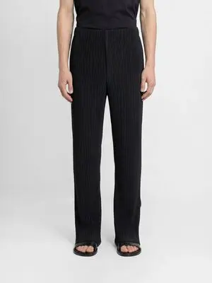 Issey Miyake Pleated Crepe Trousers - Black