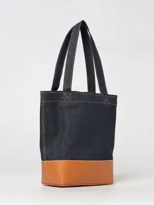 A.p.c. Alex Tote Denim And Leather Shoulder Bag
