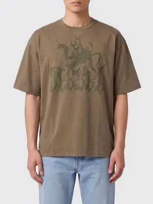 DIESEL® Printed Cotton T-shirt - Beige