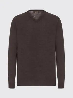 ZANONE V-neck Pullover - Brown