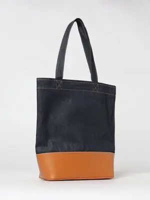 A.p.c. Alex Tote Denim And Leather Shoulder Bag