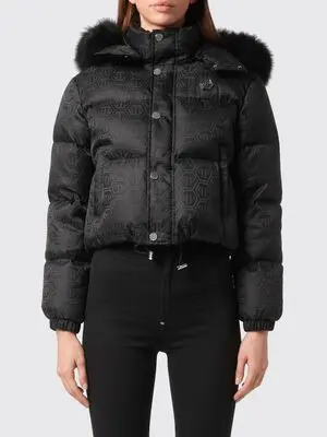 Philipp Plein Nylon Quilted Down Jacket With Monogram Pattern