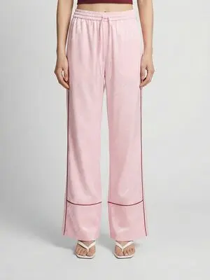 Off-White Viscose Blend Jogging Pants - Pink