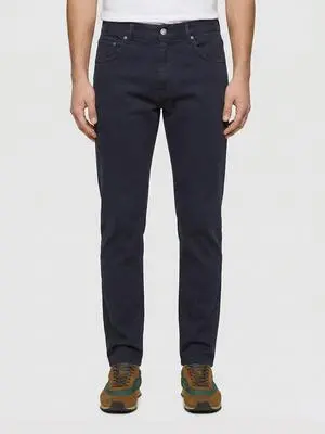 DONDUP Slim Fit Stretch Cotton Trousers - Blue