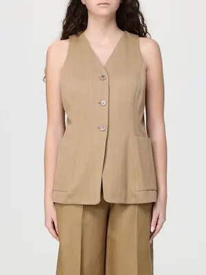 Max Mara Single-breasted Vest - Beige