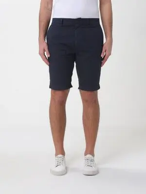 MASON'S Slim Fit Stretch Cotton Shorts Blue