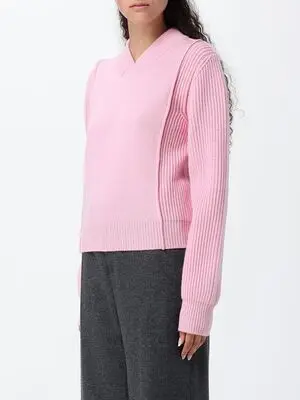 Marni Virgin Wool And Cashmere V-neck Sweater - Pink