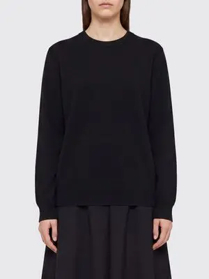 JIL SANDER Crewneck Sweater In Pure Merino Wool With Long Sleeves - Black