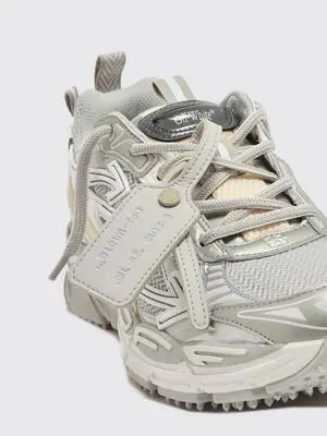 Off-White Be Right Back Low-top Mesh And Rubber Sneakers With Lug Sole - Grey