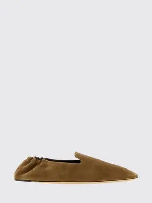 THE ROW Casa Suede Loafers With Elasticated Heel - Camel