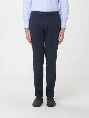 MASON'S Cotton Stretch Chino Trousers Blue