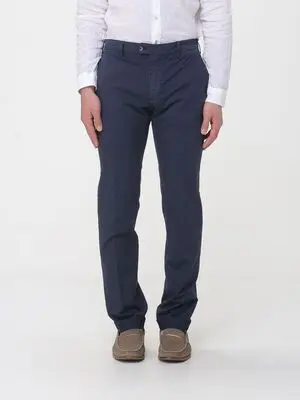 MASON'S Cotton Stretch Chino Trousers Navy