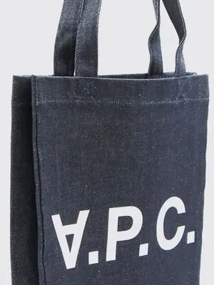 A.p.c. Laure Tote Bag In Cotton Denim - Indigo