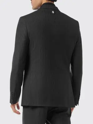 BILLIONAIRE Pinstriped Single-breasted Blazer - Black