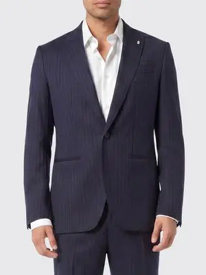 BILLIONAIRE Pinstriped Single-breasted Blazer - Navy
