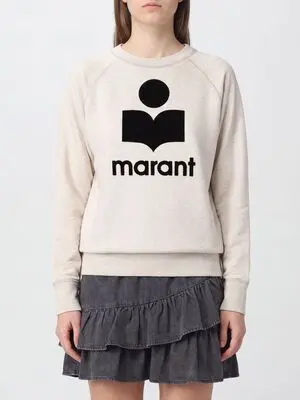 Isabel Marant Étoile Crewneck Sweatshirt With Logo - Ecru