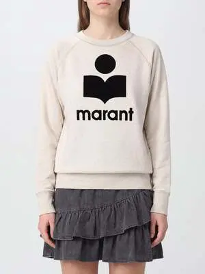 Isabel Marant Étoile Crewneck Sweatshirt With Logo - Ecru