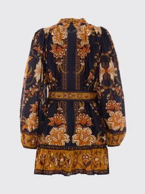 Farm Rio Printed Long Sleeve Mini Dress