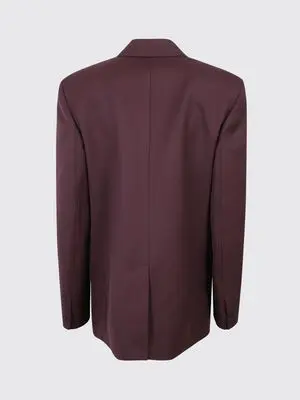 THE FRANKIE SHOP Double-breasted Virgin Wool-blend Blazer With Rear Vent