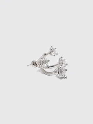 PANCONESI Constellation Cluster Brass Earrings With Set Zircons