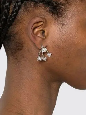 PANCONESI Constellation Cluster Brass Earrings With Set Zircons