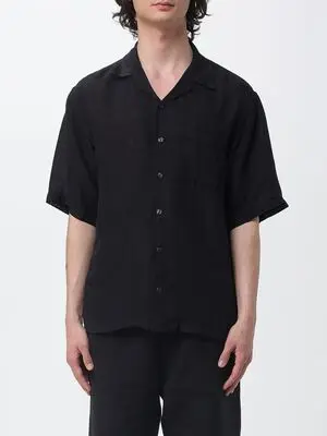120% Lino Casual Linen Shirt Black