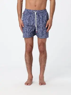Kiton Floral Print Polyester Swim Shorts - Blue