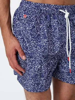 Kiton Floral Print Polyester Swim Shorts