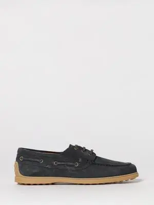 TOD'S Suede Boat Loafers - Blue