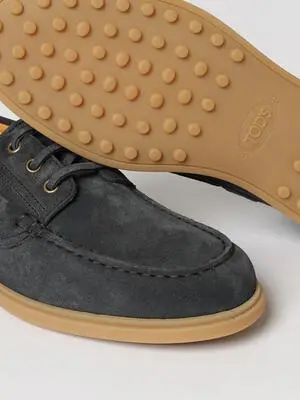 TOD'S Suede Boat Loafers - Blue