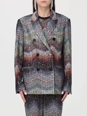 Missoni Zigzag Viscose Double-breasted Blazer - Multicolor