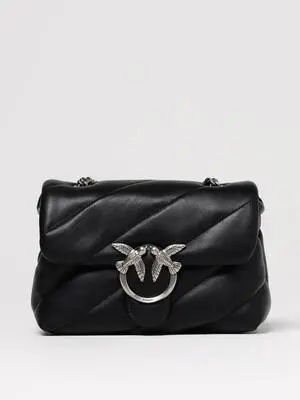 Pinko Quilted Leather Mini Bag With Chain Strap - Black 1