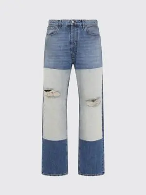 MAISON MARGIELA Straight Leg Cotton Denim Jeans With Patchwork Effect