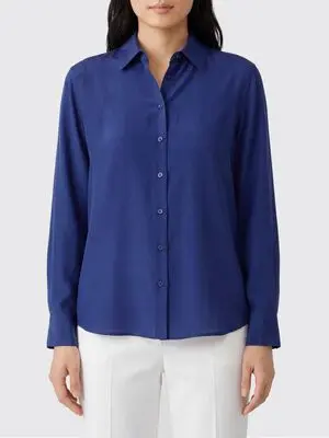 Momoni Classic Silk Shirt - Blue