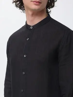 120% Lino Classic Linen Shirt - Black
