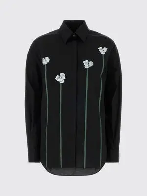 Moschino Floral Print Stretch Cotton Shirt