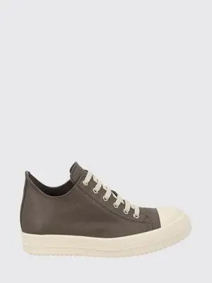 Rick Owens Low-top Smooth Leather Sneakers With Rubber Toe Cap - Grey