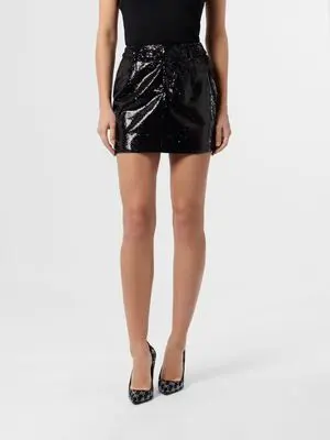 Philipp Plein Sequin Mini Skirt - Black