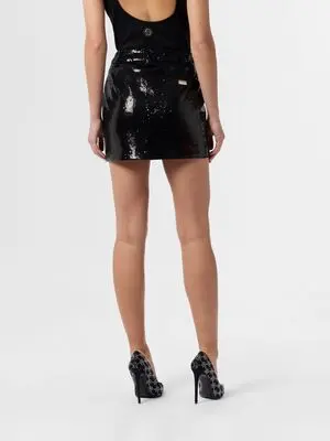Philipp Plein Sequin Mini Skirt - Black