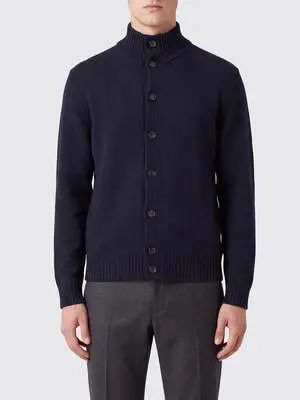 ZANONE Button-detailed High Neck Jumper - Blue