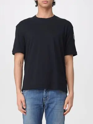 BLAUER. Cotton T-shirt With Logo - Black