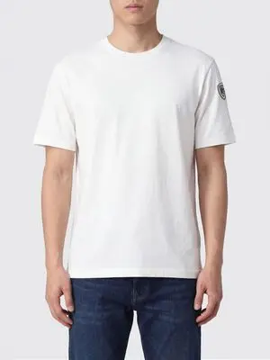 BLAUER. Cotton T-shirt With Logo - White