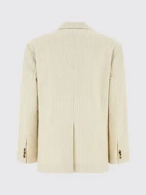 Dries Van Noten Single-breasted Striped Embroidered Cotton-blend Blazer