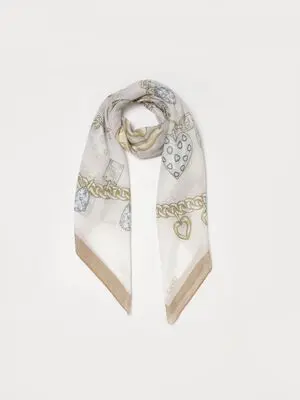 Liu Jo Printed Polyester Scarf - Natural