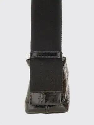 UMA WANG Crinkled-effect Calfskin Leather Mini Crossbody Bag - Black